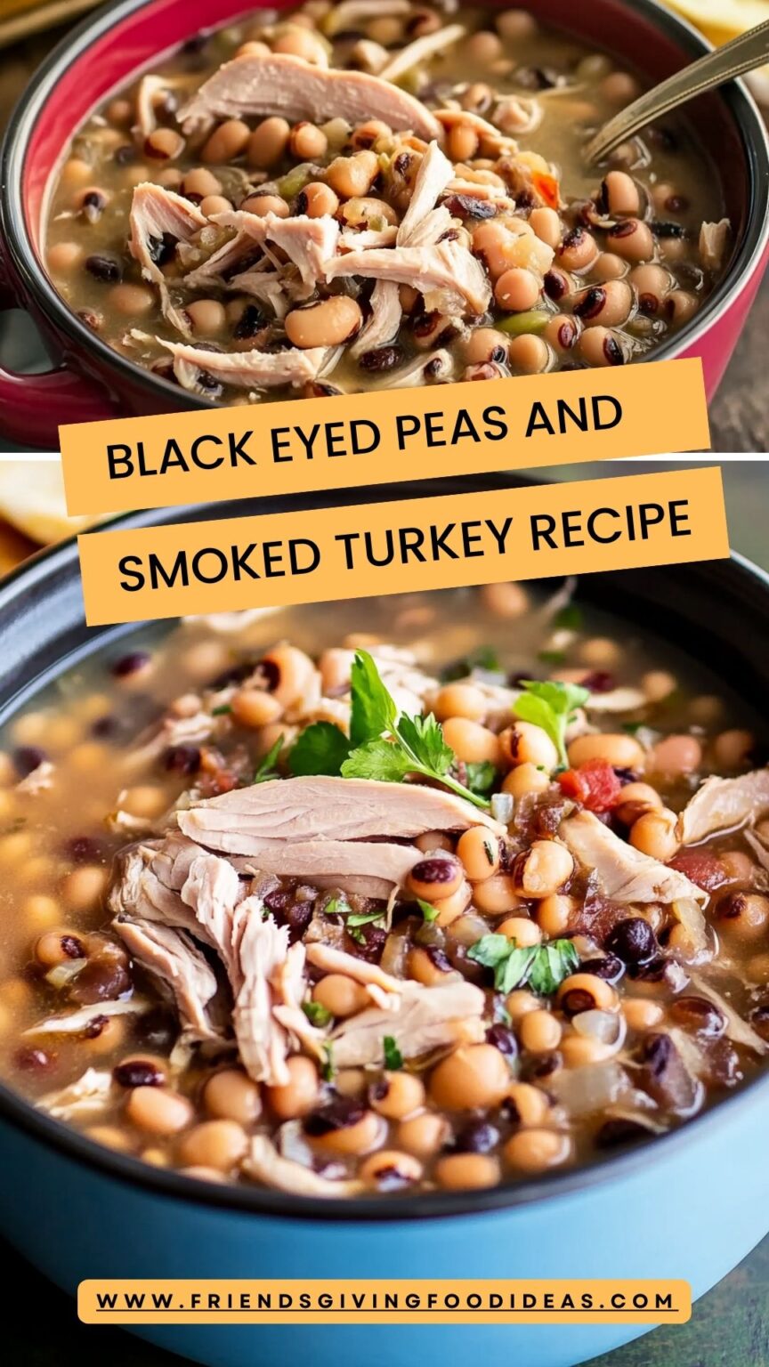 Black Eyed Peas And Smoked Turkey Recipe - Friendsgiving Food Ideas