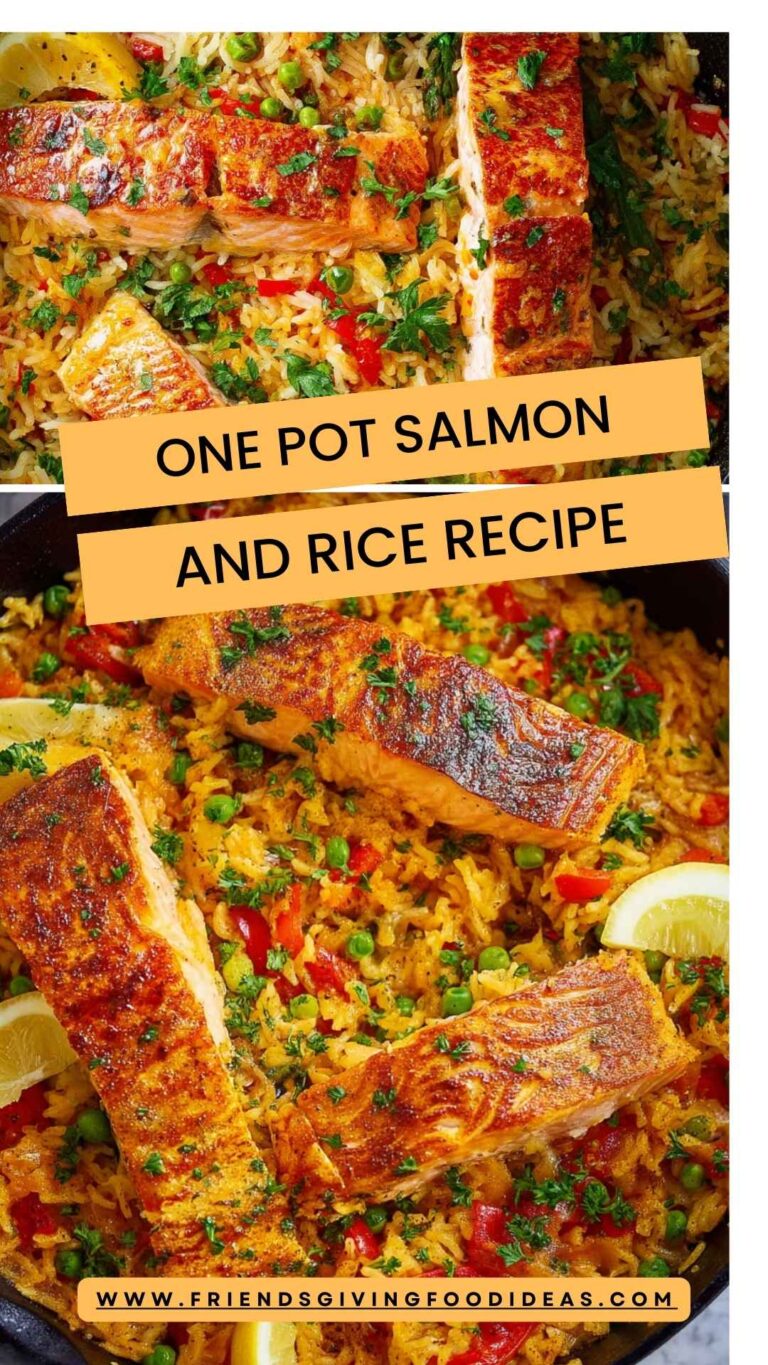 One Pot Salmon And Rice Recipe - Friendsgiving Food Ideas